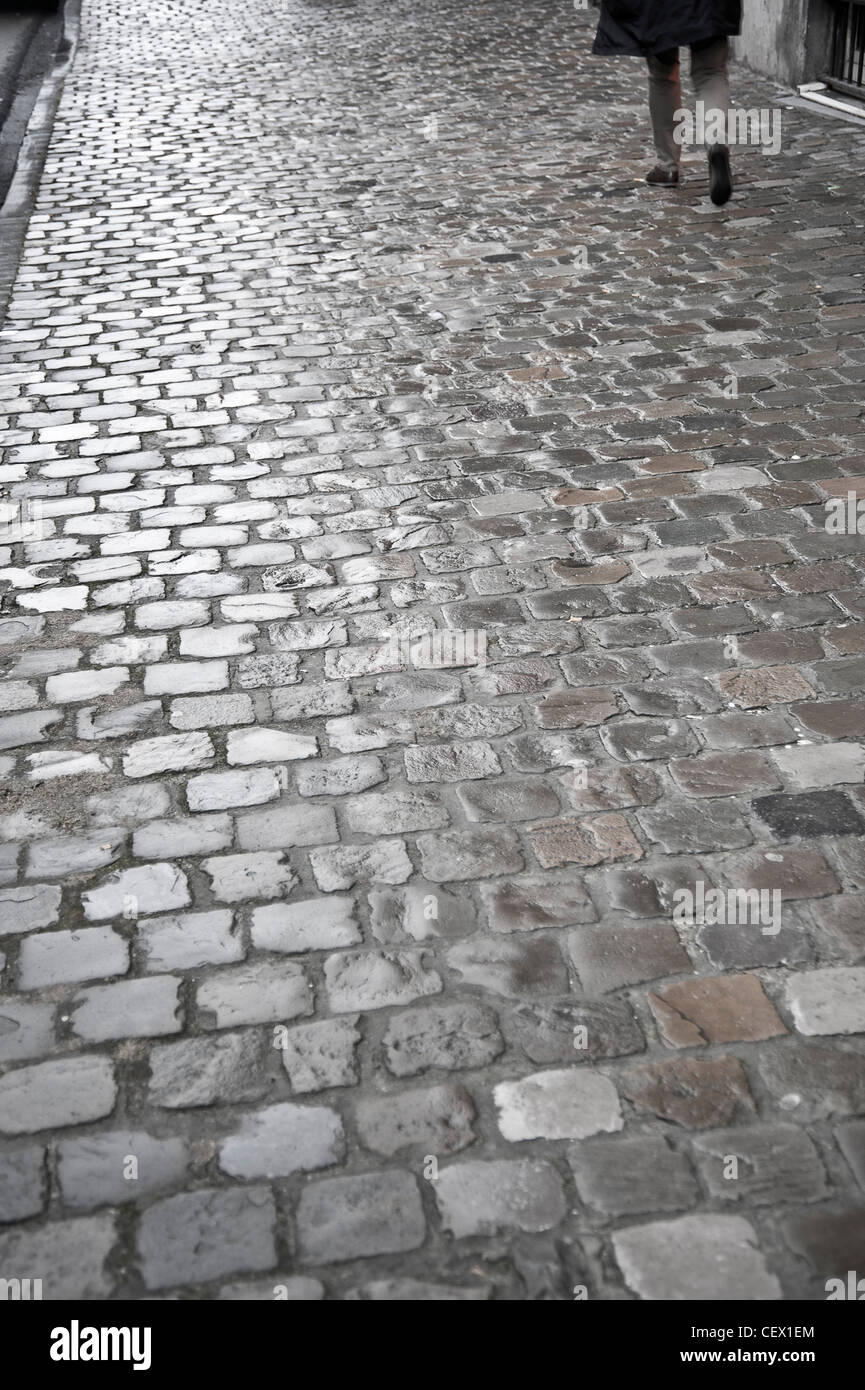 Cobblestone pavement in Brussels Stock Photo - Alamy