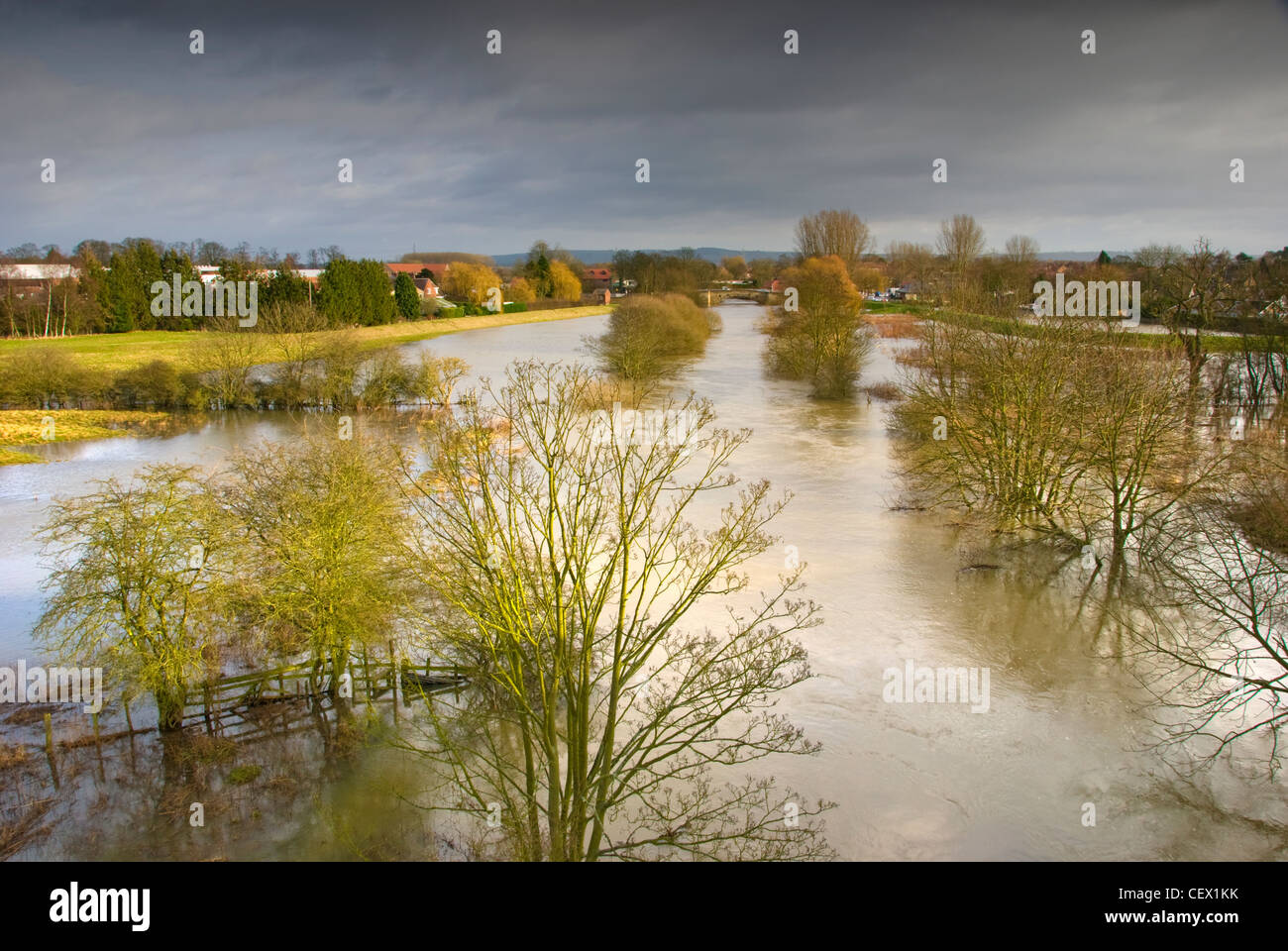 A view of the River Derwent from Stamford Bridge in the Vale of York ...