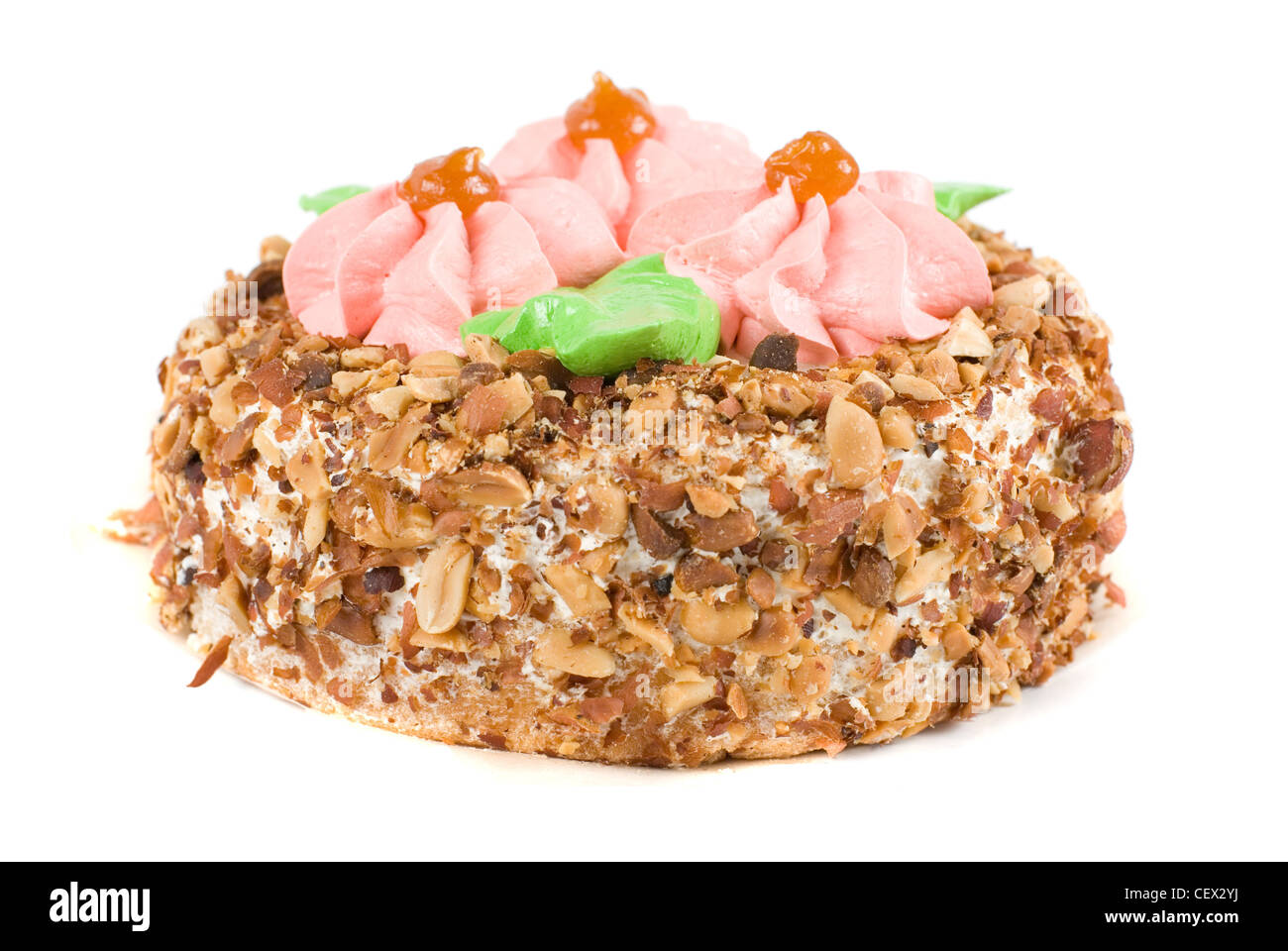 cream cake isolated on a white background Stock Photo - Alamy