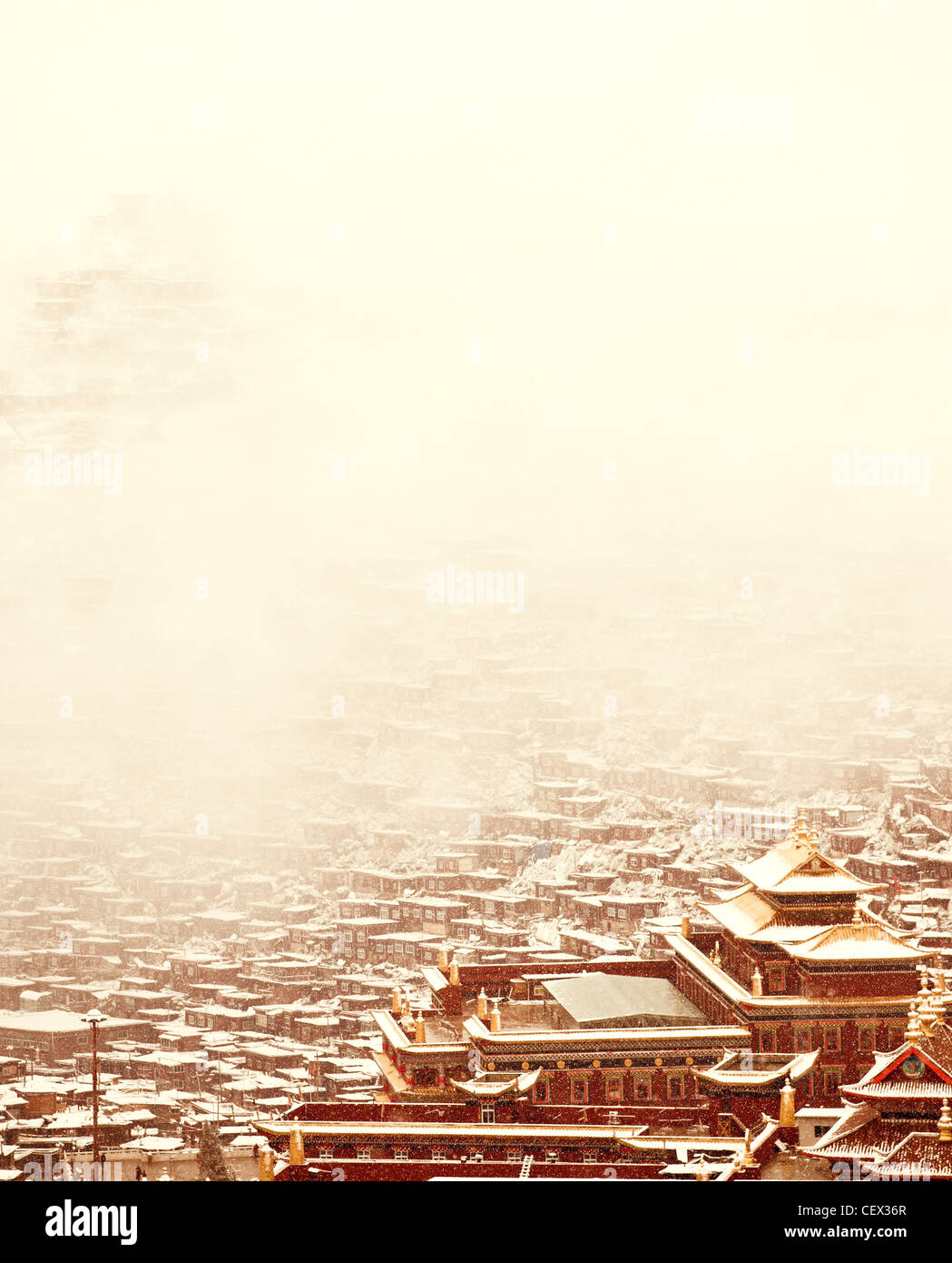 China, Sichuan color Daxian, WUMING Buddhist Institute Stock Photo - Alamy