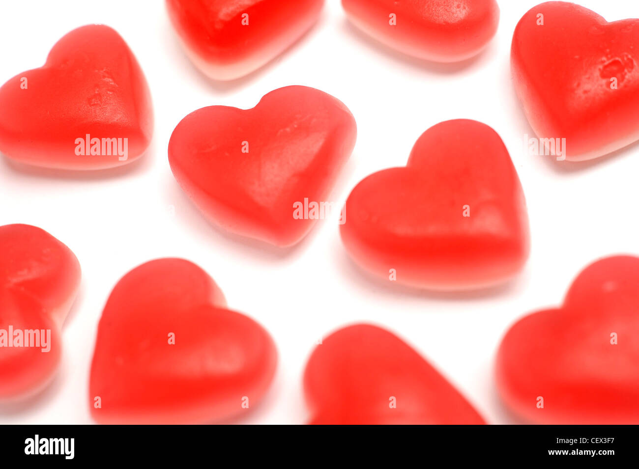Gummy heart sweets Stock Photo - Alamy
