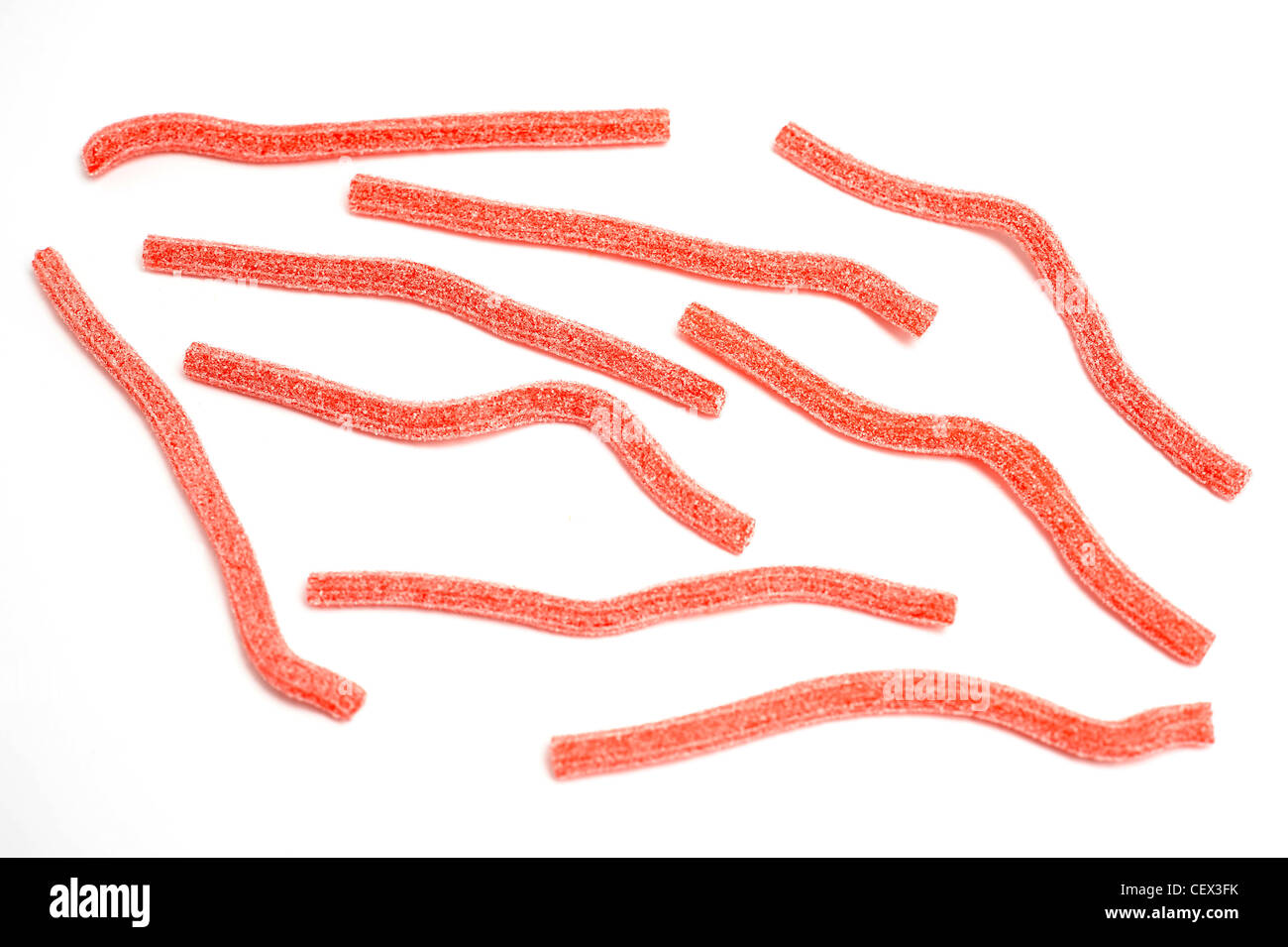 Fizzy strawberry wands Stock Photo - Alamy