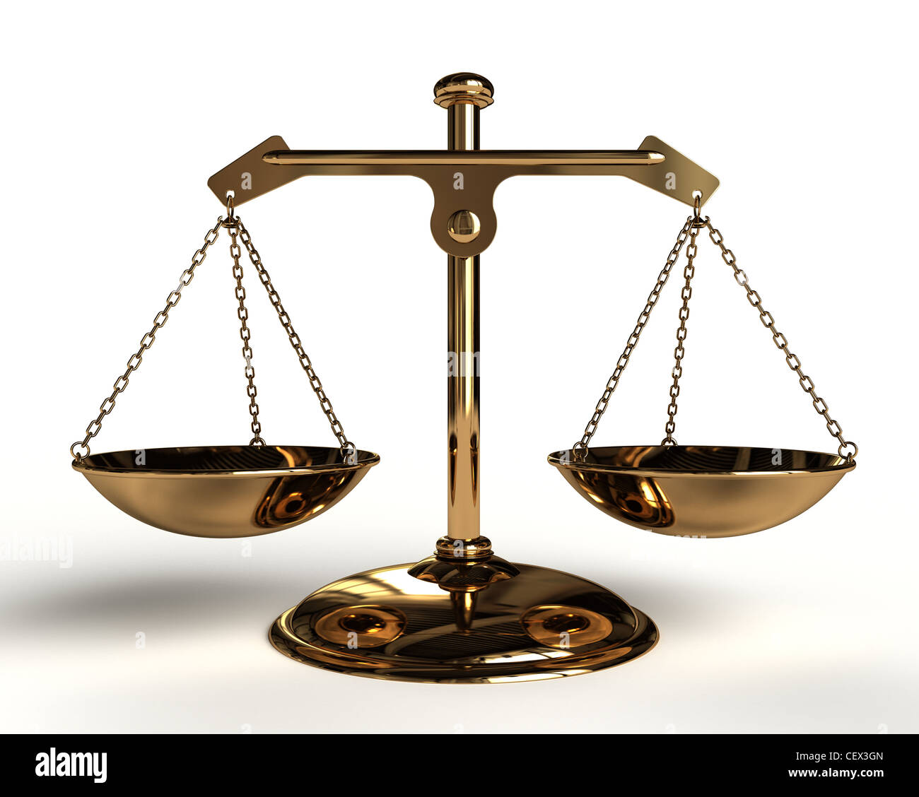 Justice concept - Gold Balance - 3D render image Stock Photo - Alamy