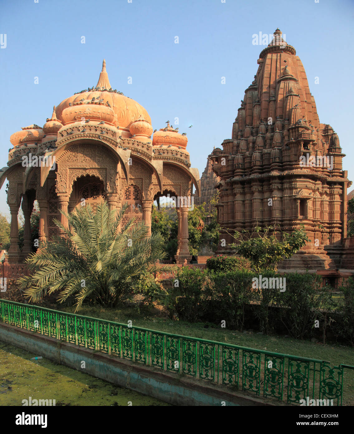 India, Rajasthan, Jodhpur, Mandore Gardens, cenotaphs of Jodhpur's ...