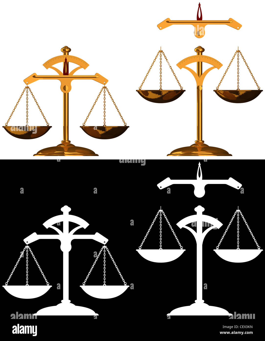 Gold Balance Kit Stock Photo - Alamy