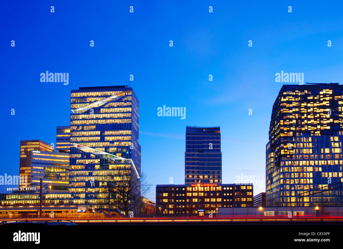 Amsterdam Zuid world trade center, business district,The Netherlands ...