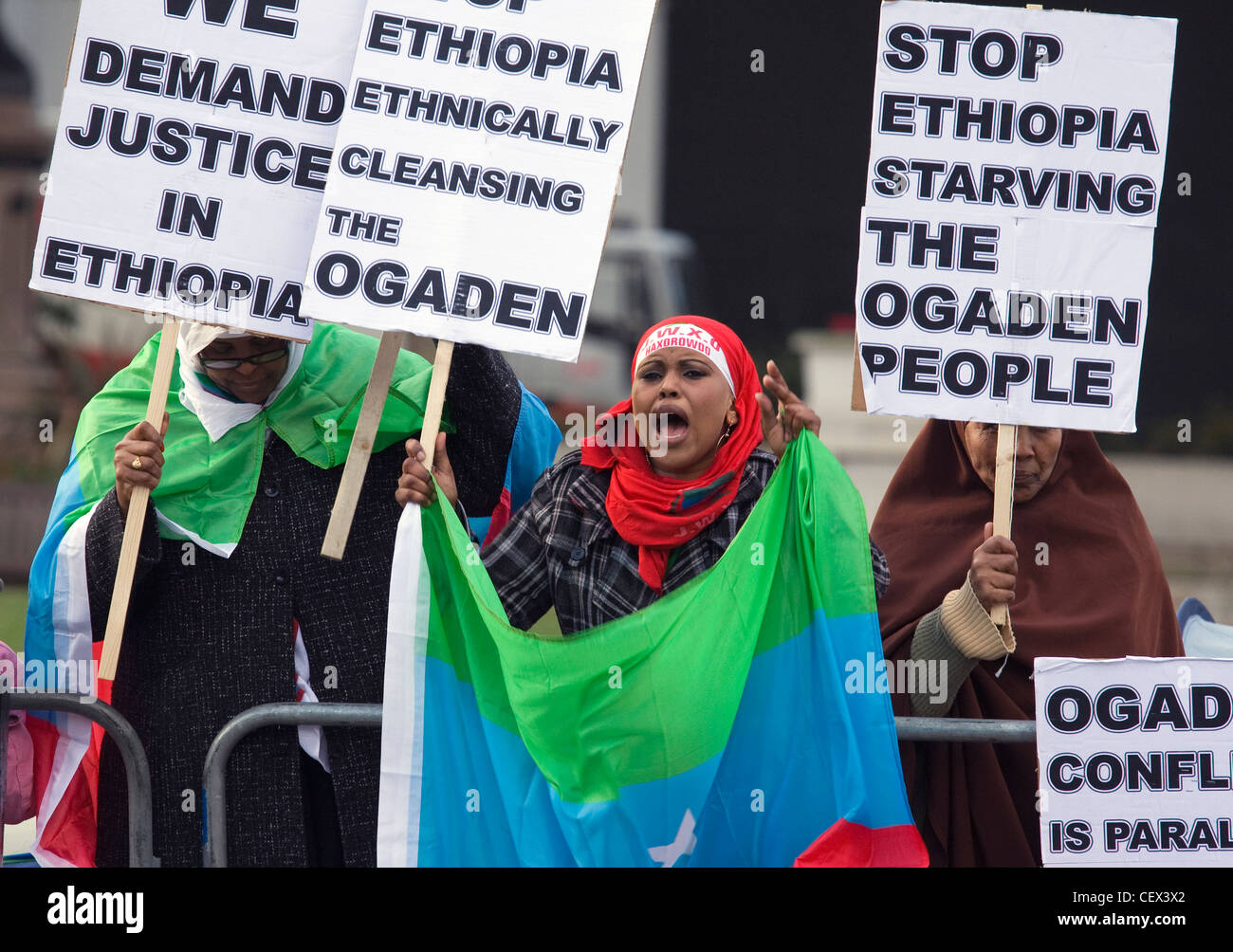 Protesters in Parliament Square with banners and placards 3 Stock Photo ...