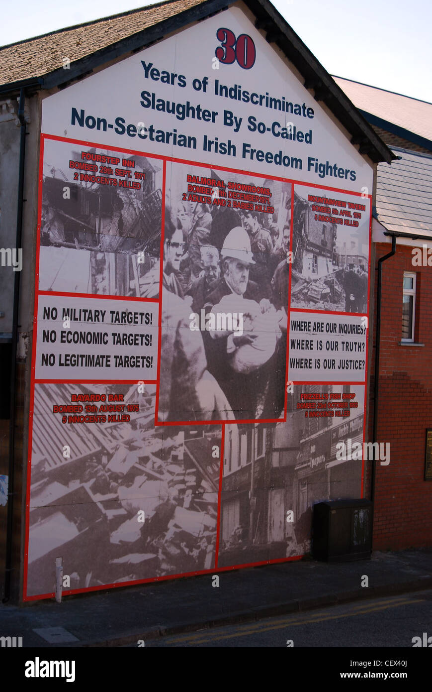 Mural made from photo panels belfast number 3035 Stock Photo - Alamy