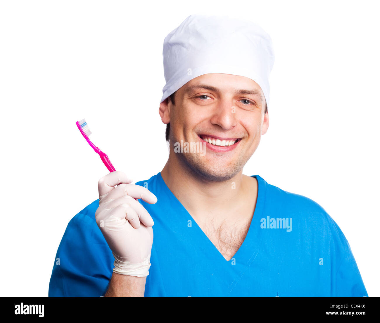 doctor with teeth brush Stock Photo - Alamy