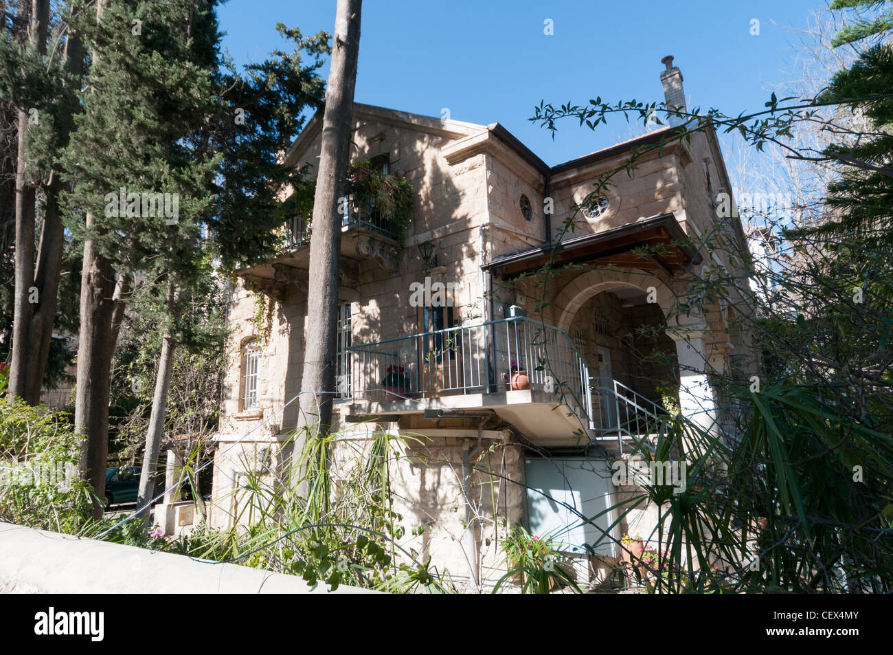 The German Colony in Jerusalem Stock Photo - Alamy