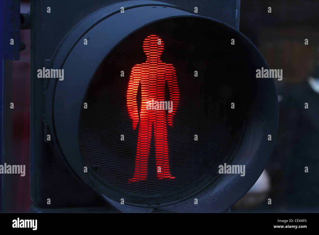 A red stop sign on a traffic light in Regents Street Stock Photo - Alamy