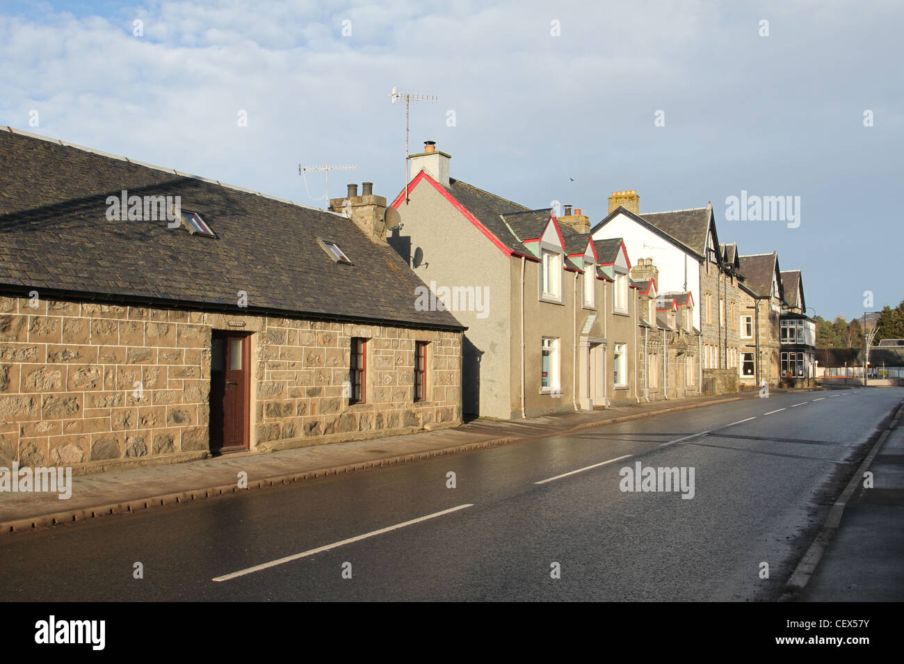 Newtonmore street scene Scotland January 2012 Stock Photo - Alamy