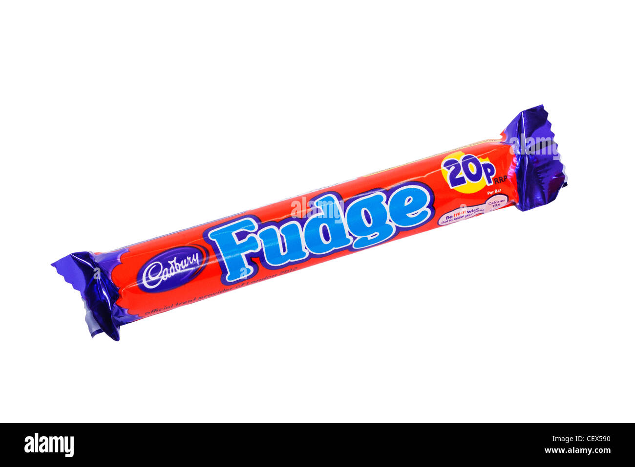 A Cadbury Fudge chocolate bar on a white background Stock Photo - Alamy