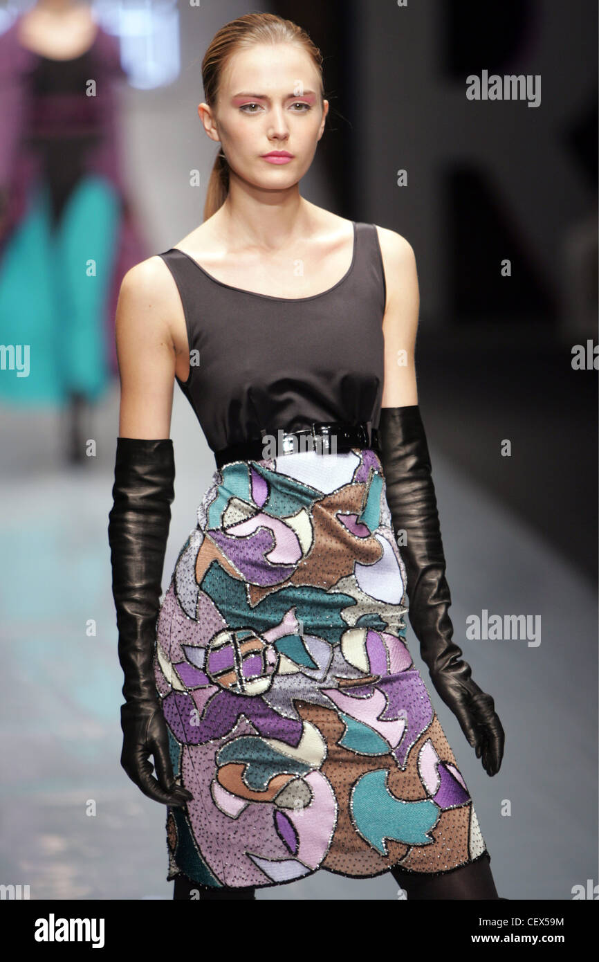 Laura Biagiotti Ready to Wear Milan A W Brunette female model wearing a ...