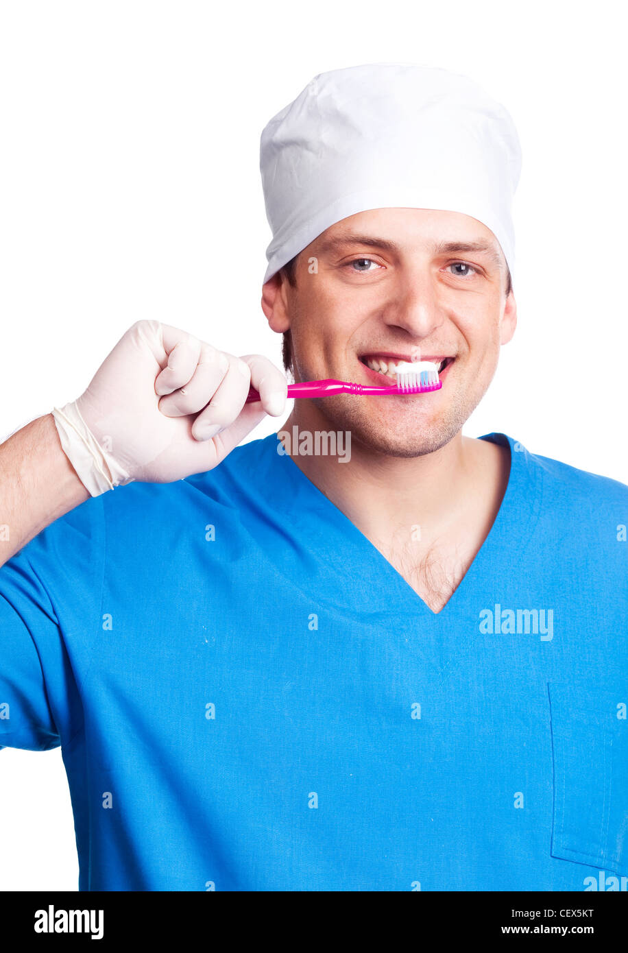doctor with teeth brush Stock Photo - Alamy