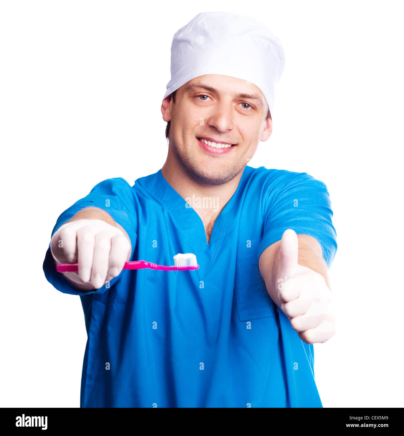 doctor with teeth brush Stock Photo - Alamy