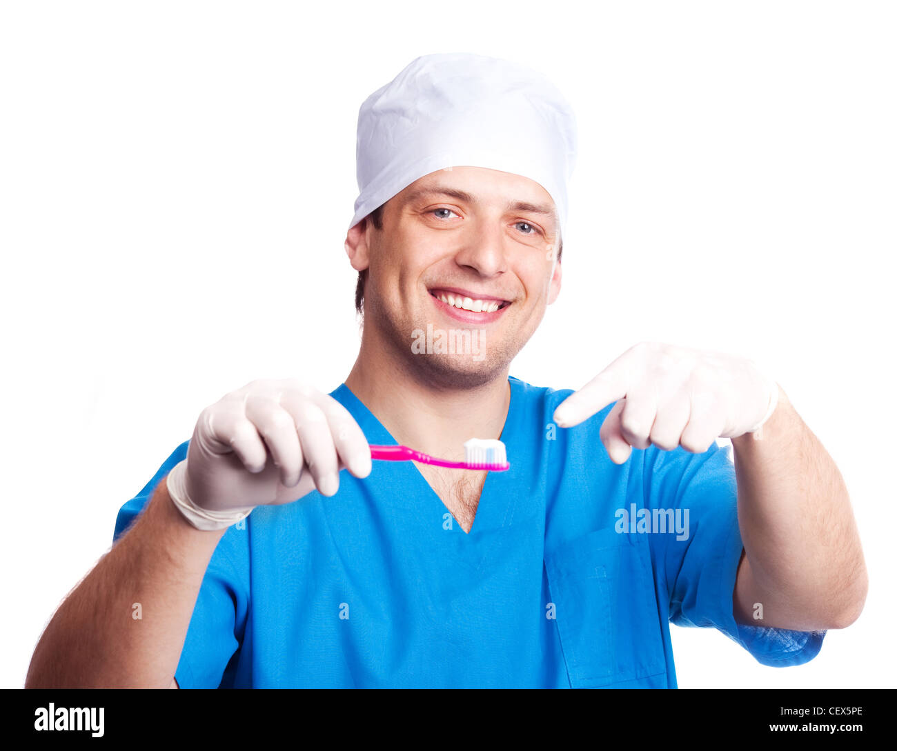 doctor with teeth brush Stock Photo - Alamy