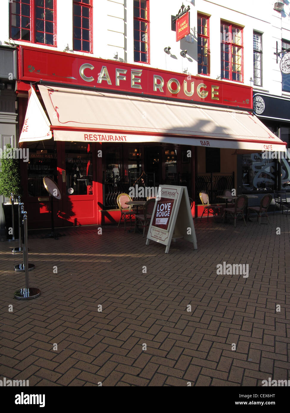 Cafe rouge in high street Stock Photo - Alamy