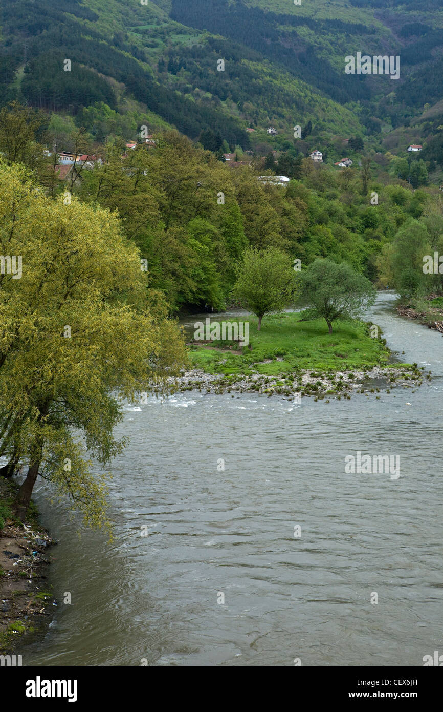Iskar river gorge, Balkans, Bulgaria. Rainy weather Stock Photo - Alamy