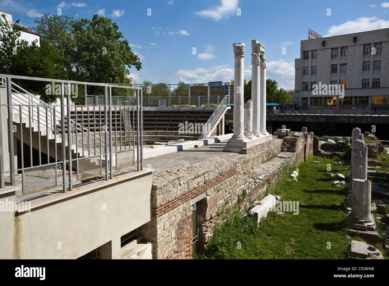 Roman remains, ruins, Odeon of Philippopolis, nowadays Plovdiv, one of ...