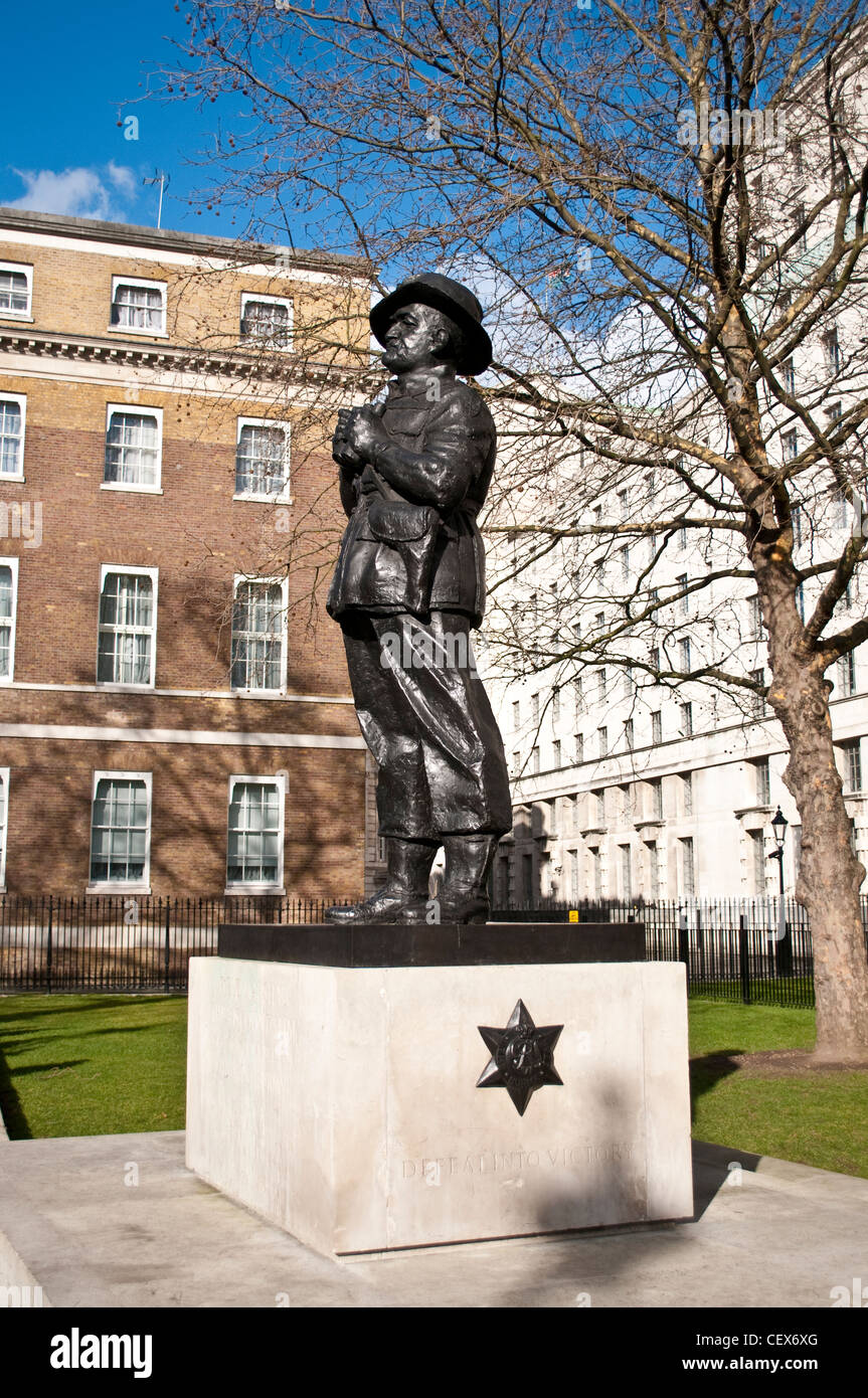 Public statue of Field marshal the Viscount Slim, the Whitehall, London ...