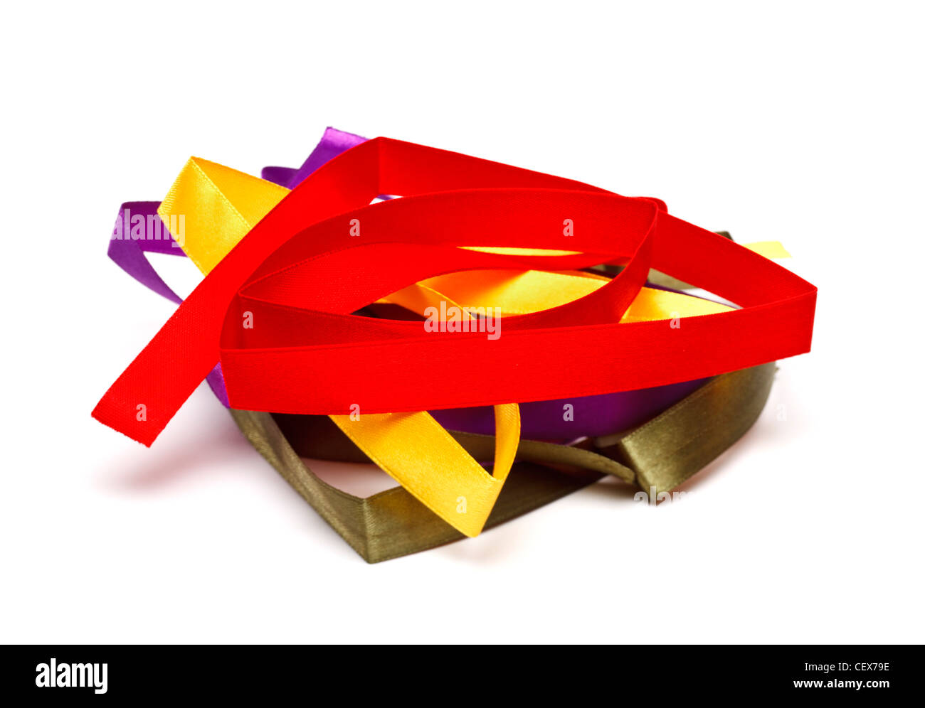 Pile of multi-coloured ribbons Stock Photo - Alamy