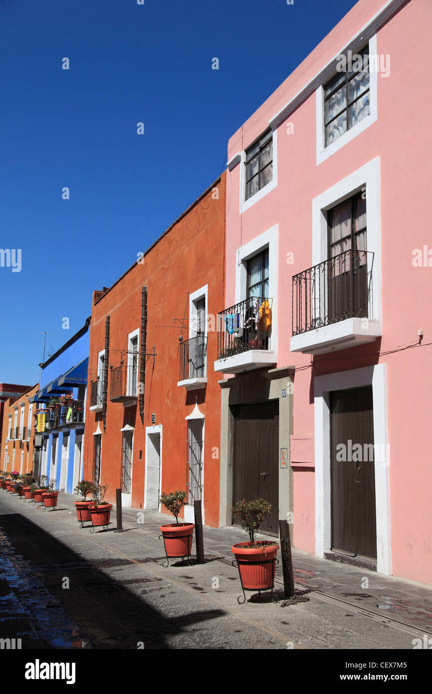 Colonial architecture, Puebla, Historic Center, Puebla State, Mexico ...