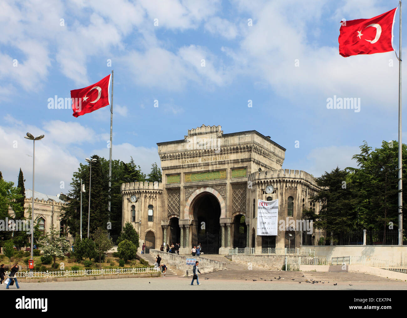 Turkey; Istanbul; University, flags Stock Photo - Alamy