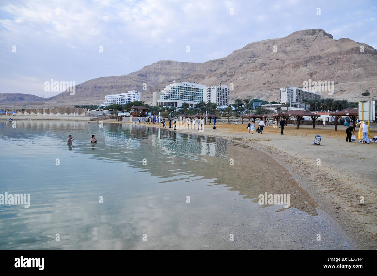 Israel, Dead Sea tourists floating in the water Stock Photo - Alamy