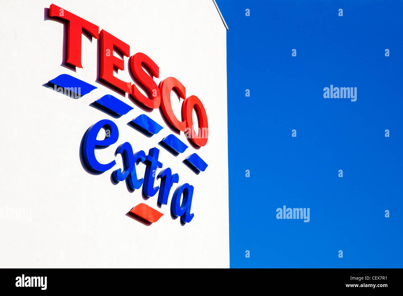 Sign, Tesco Extra, Orpington, Kent, UK Stock Photo - Alamy