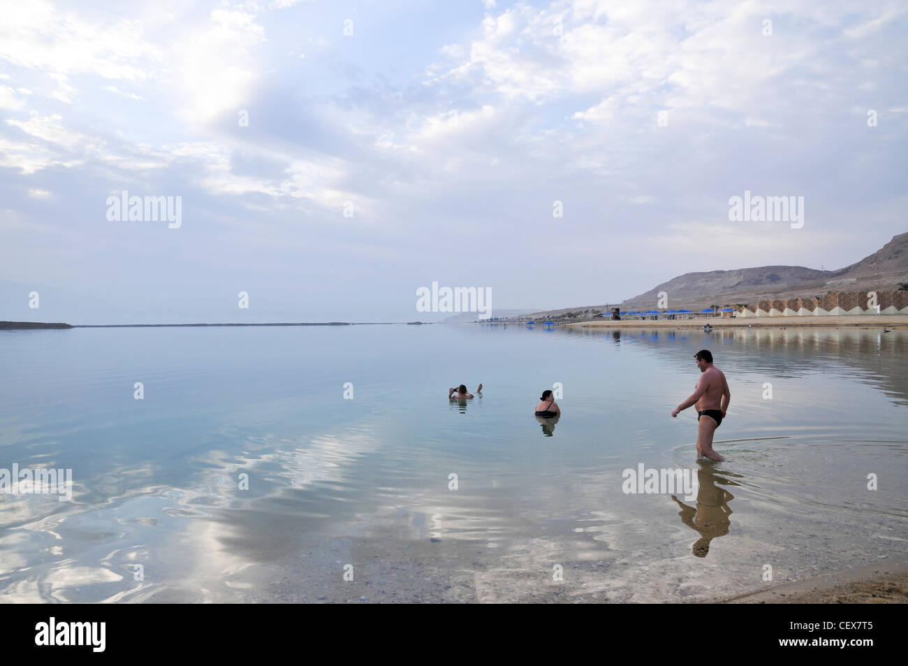 Israel, Dead Sea tourists floating in the water Stock Photo - Alamy