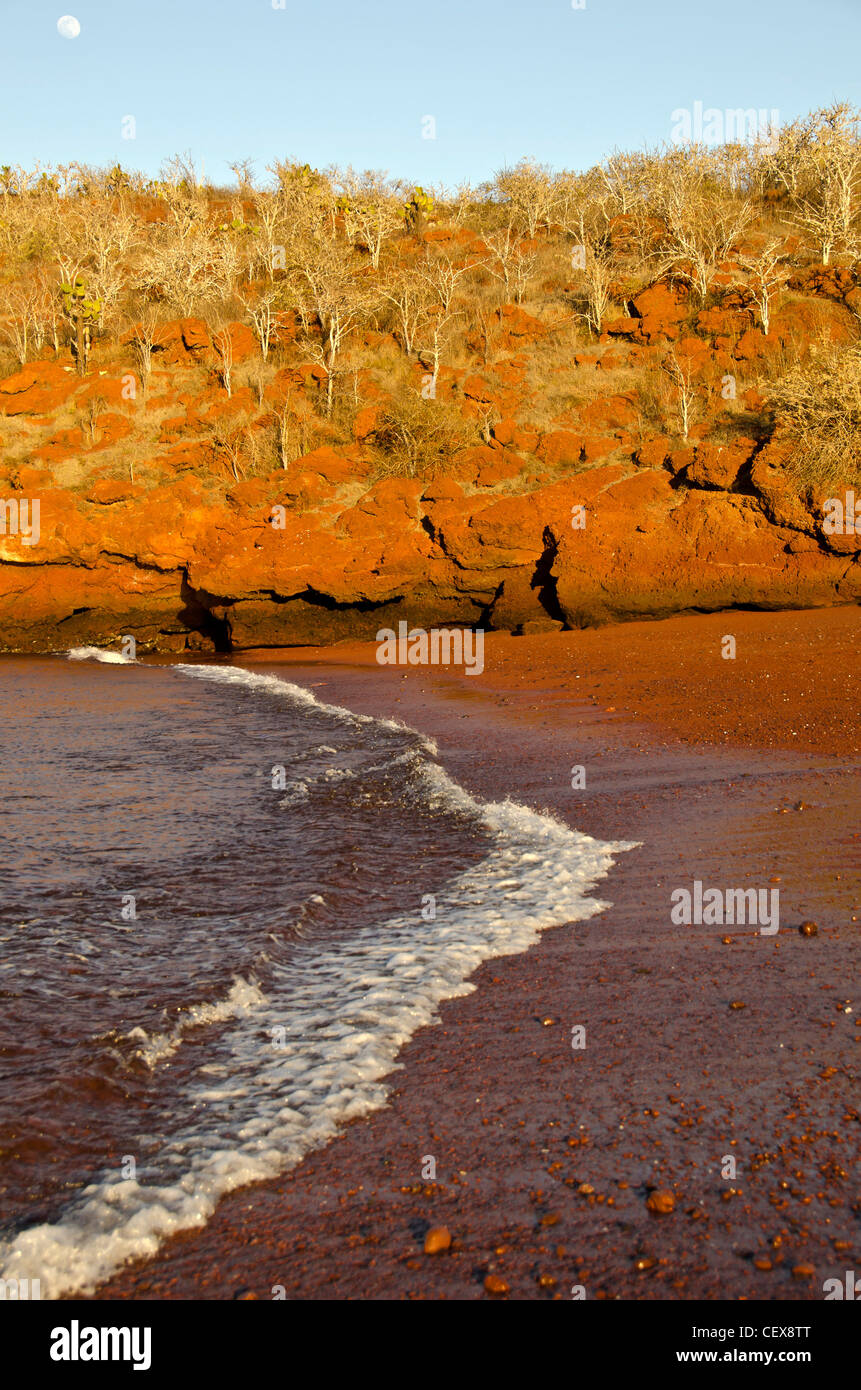 Rabida Island also called Jervis Island with deserted red beach and ...