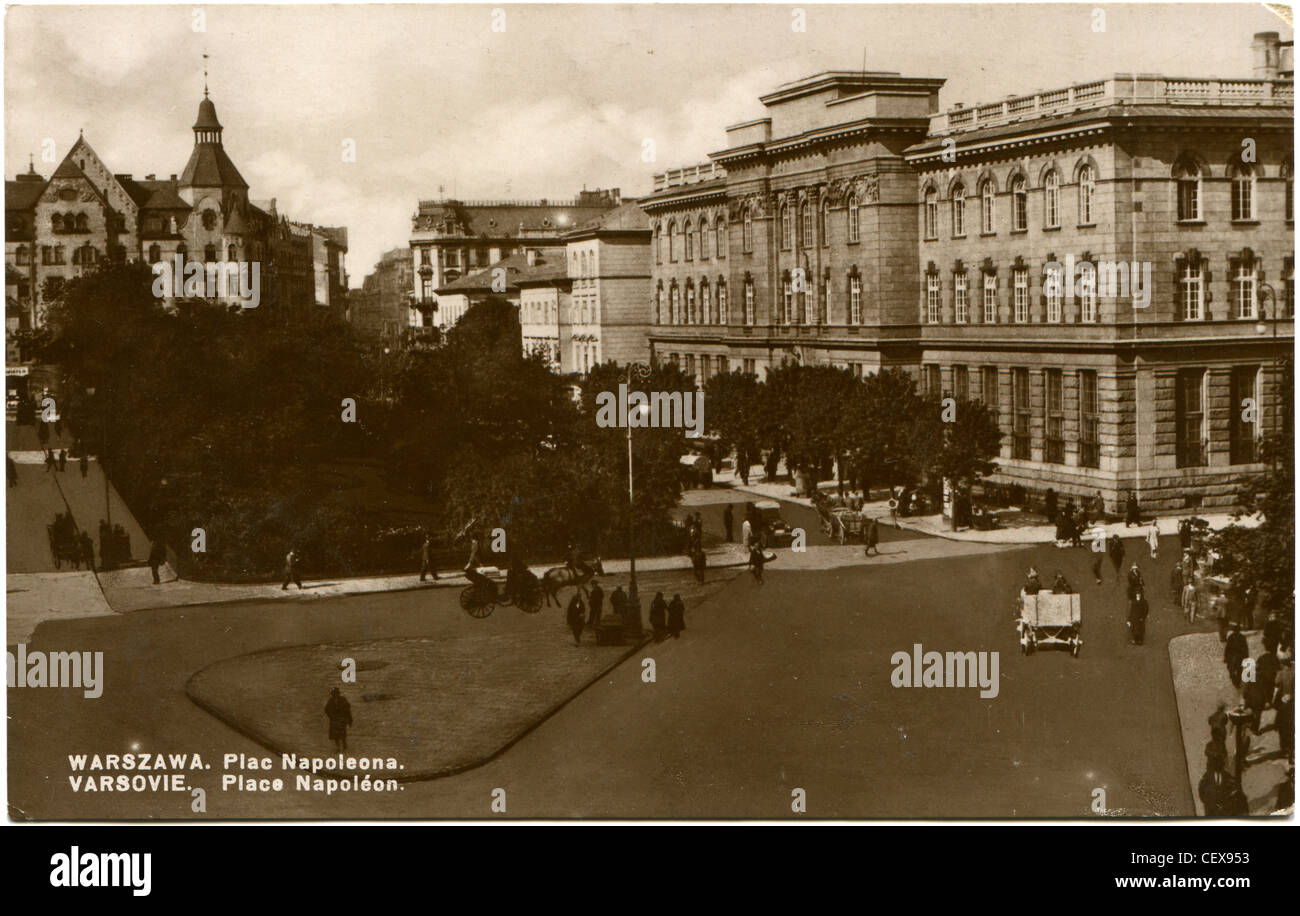 Warsaw, views of Napoleon square Stock Photo - Alamy