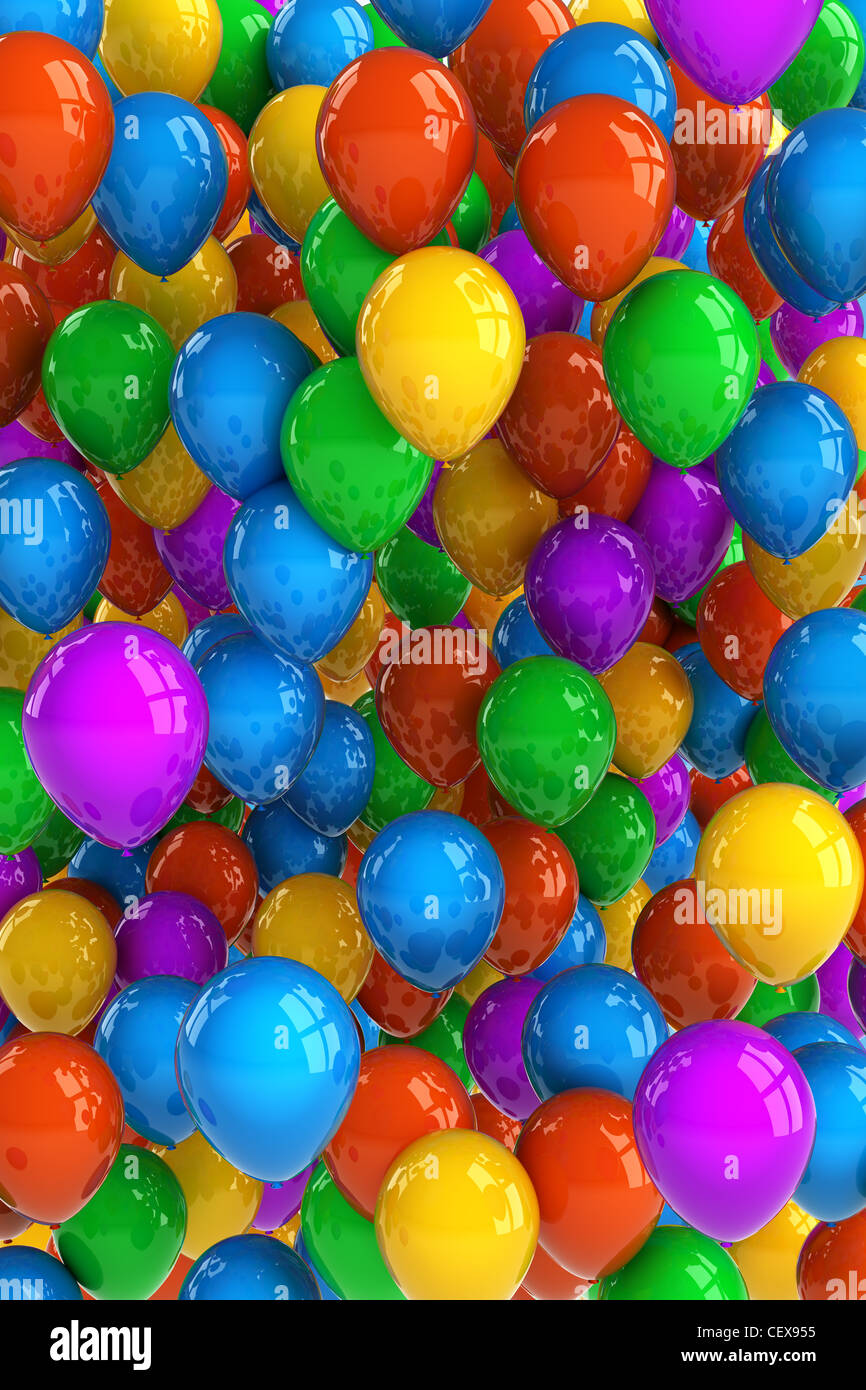 Colorful party balloons Stock Photo - Alamy