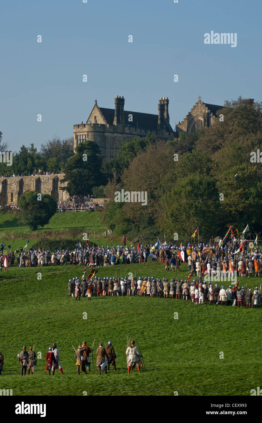 The battle of Hastings re-enactment, Battle Abbey, East Sussex, England ...