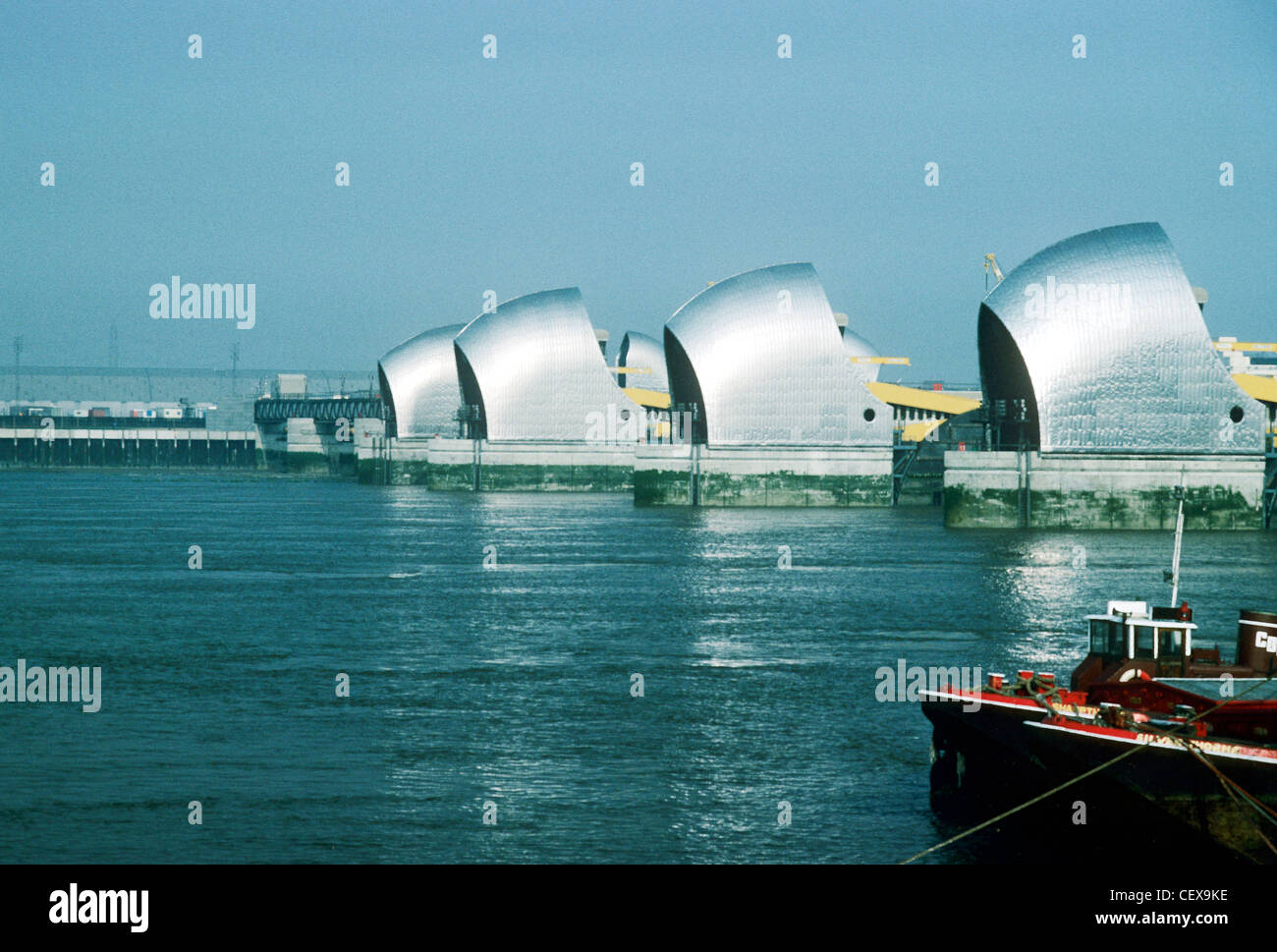 Thames Flood Barrier protection barriers River Thames London English ...