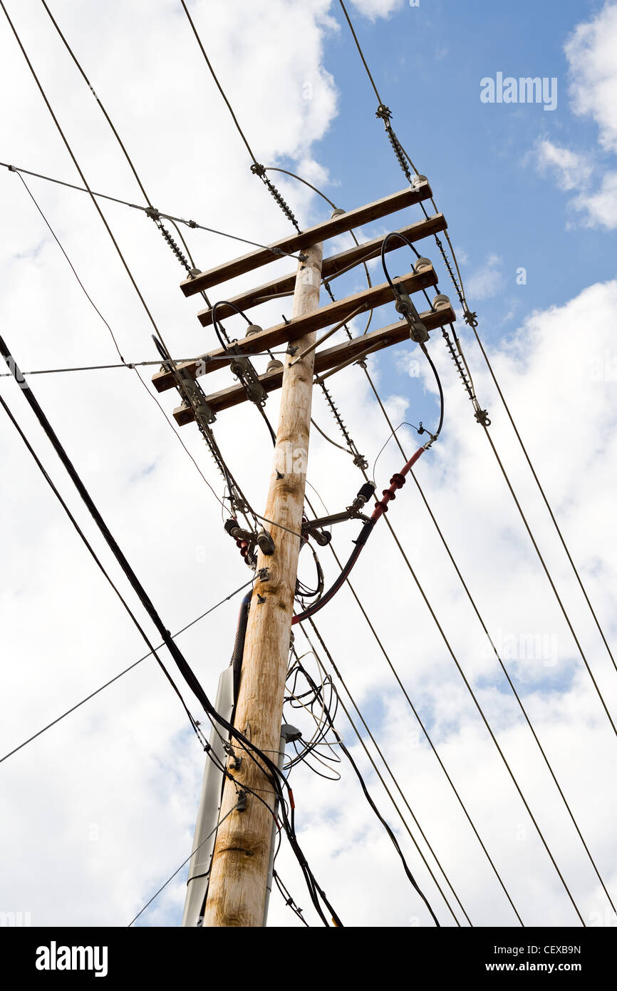 Electric/ Power lines Stock Photo - Alamy
