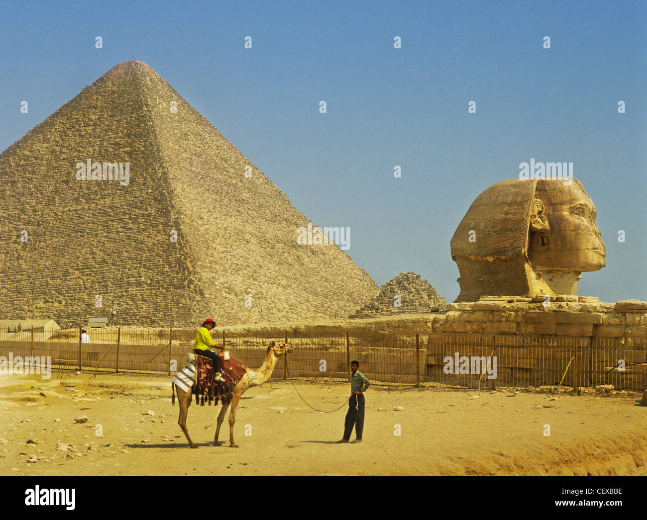 The pyramids and sphinx, Giza Area, Cairo, Egypt Stock Photo - Alamy