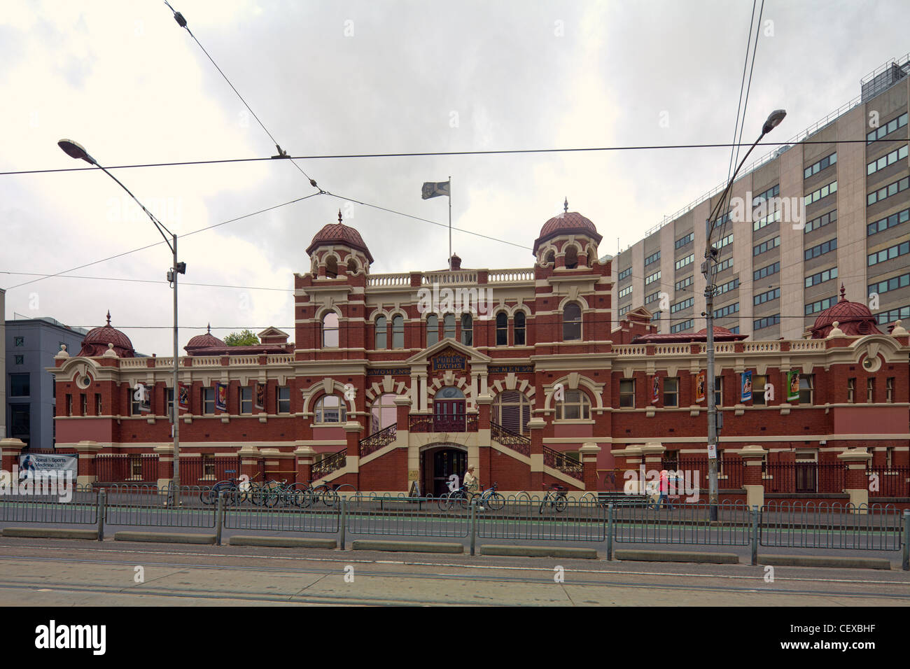 facade of the City Baths, in Melbourne, Australia Stock Photo - Alamy