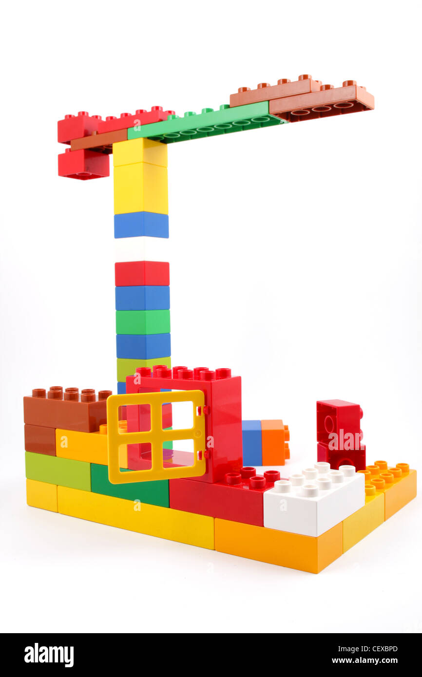 Construction new house crane Cut Out Stock Images & Pictures - Alamy