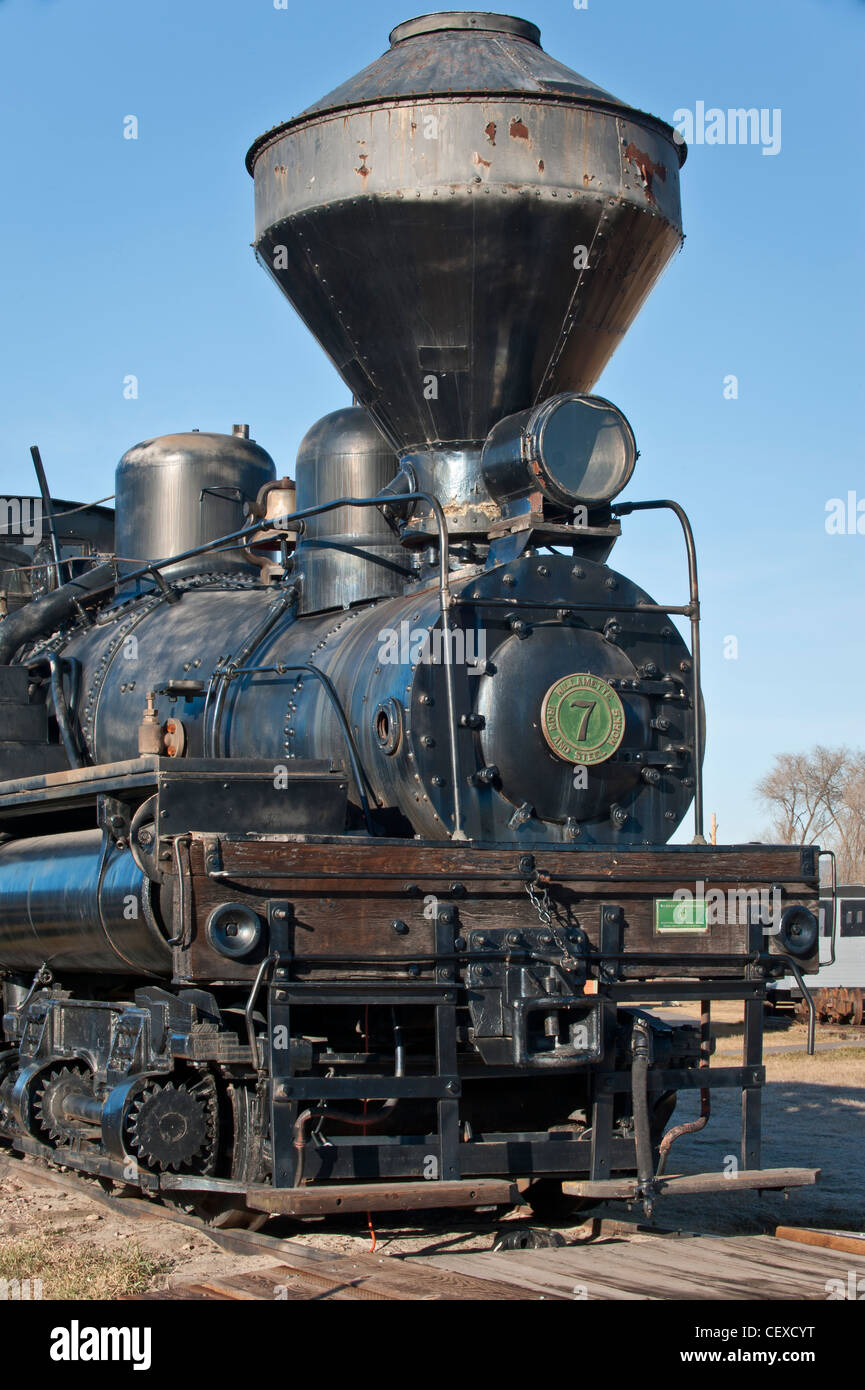 1923 Shay locomotive. at at Fort Missoula in Missoula, Montana Stock ...