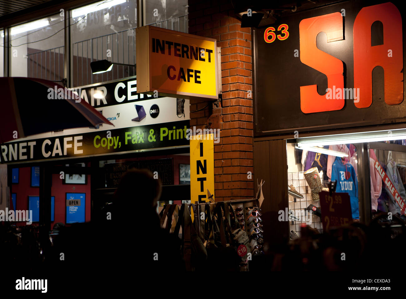 Internet Cafe sign Stock Photo - Alamy