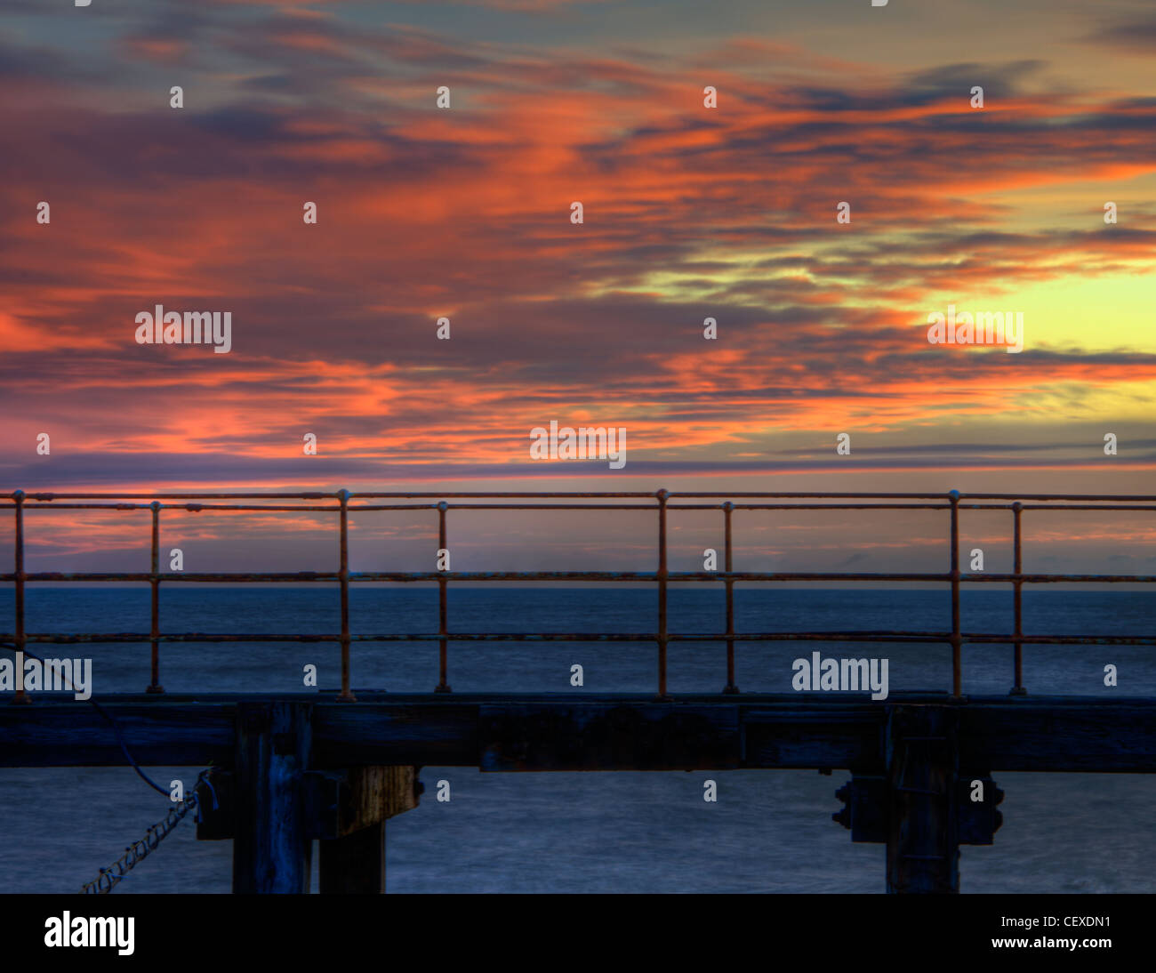 Sunset in Whitby, Yorkshire Stock Photo - Alamy