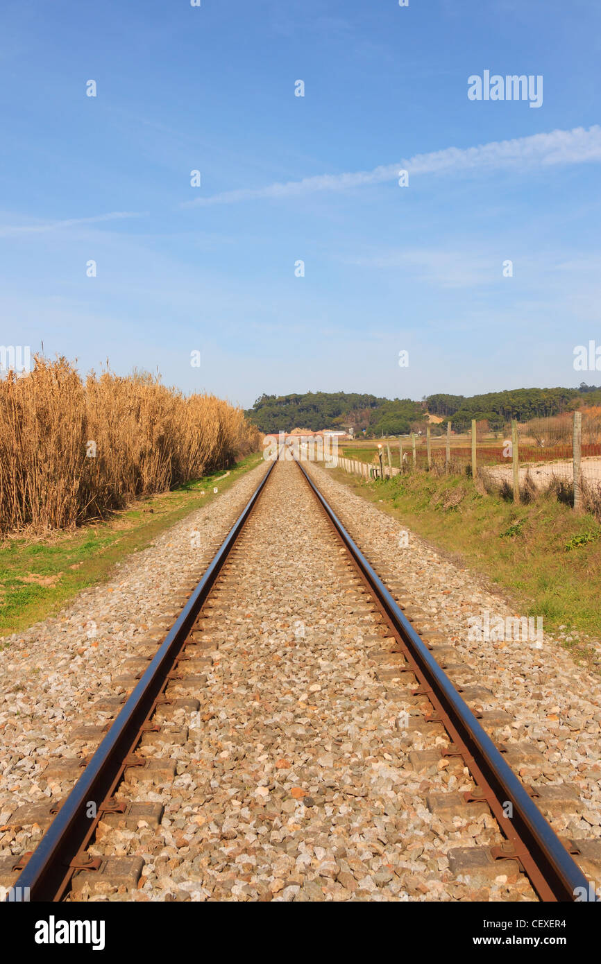 Empty railway track hi-res stock photography and images - Alamy