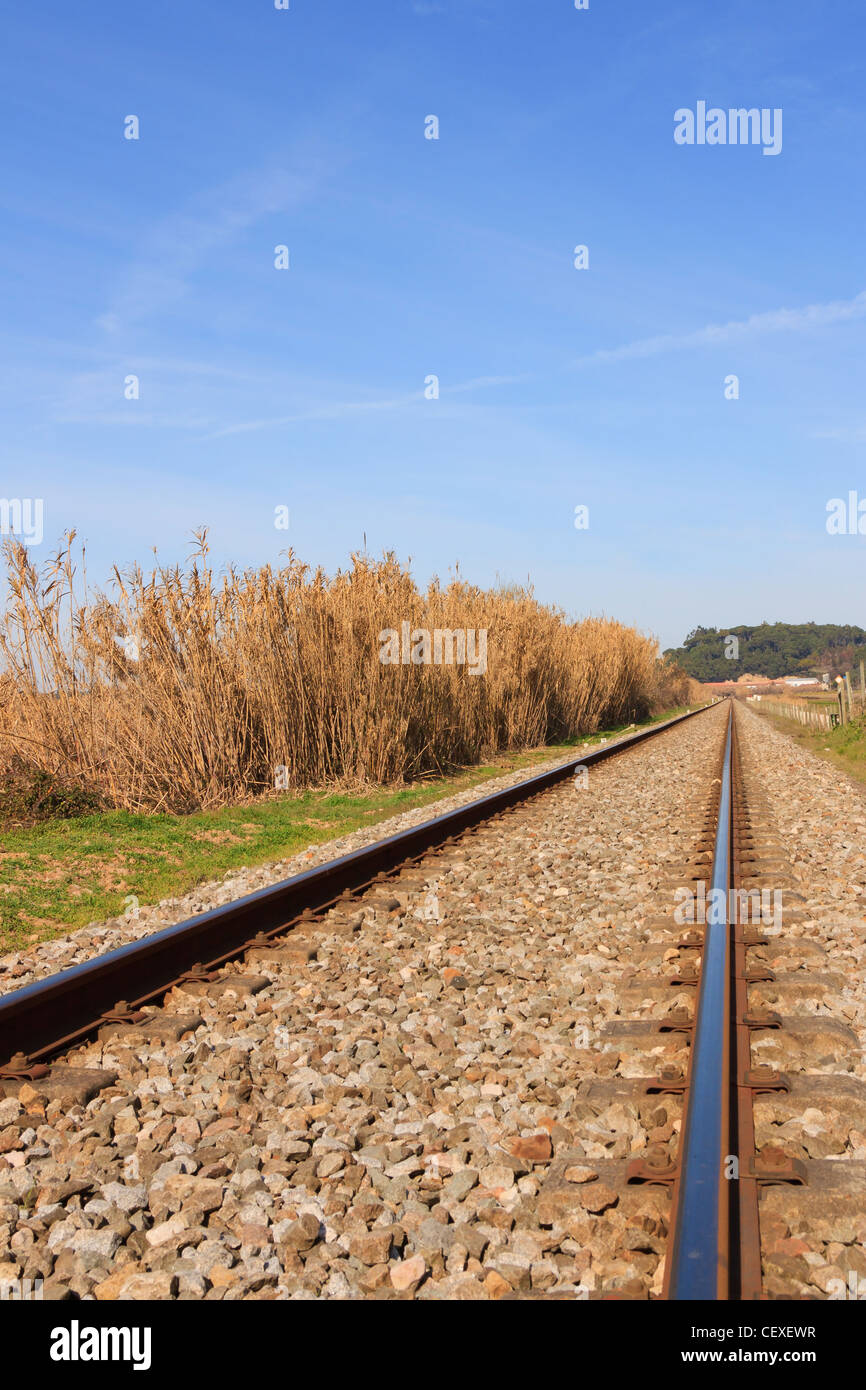 Empty railway track hi-res stock photography and images - Alamy