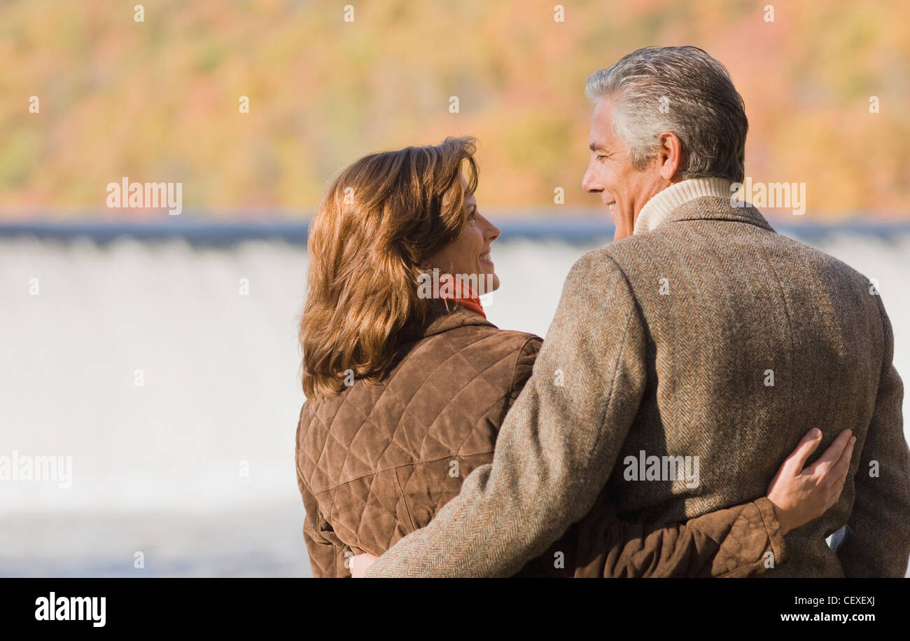 Woman hugging shoulders arms hi-res stock photography and images - Alamy
