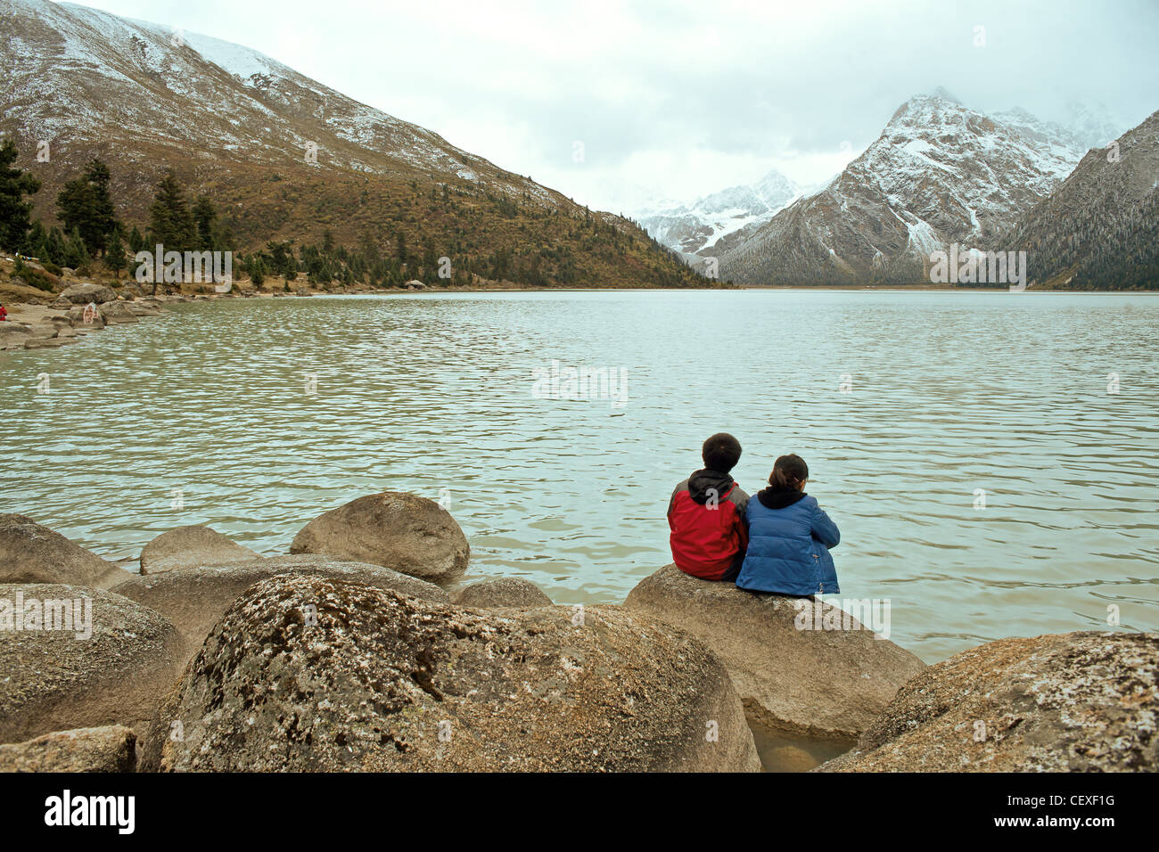 Ganzi Prefecture, Sichuan Province, the new road sea lake Stock Photo ...