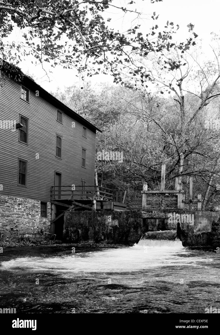 mill house at alley spring missouri in fall Stock Photo - Alamy