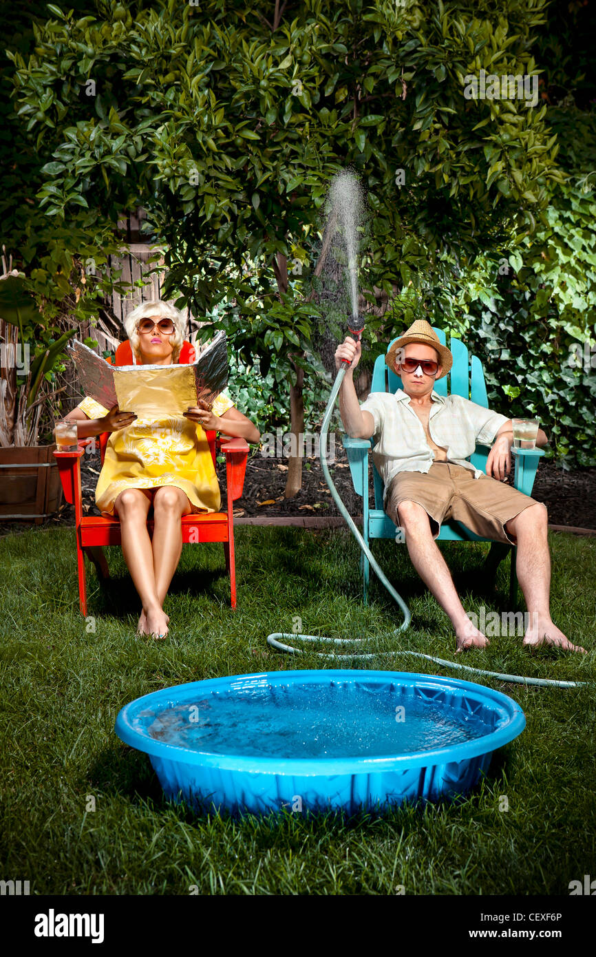 Backyard Sunbathing High Resolution Stock Photography and Images - Alamy