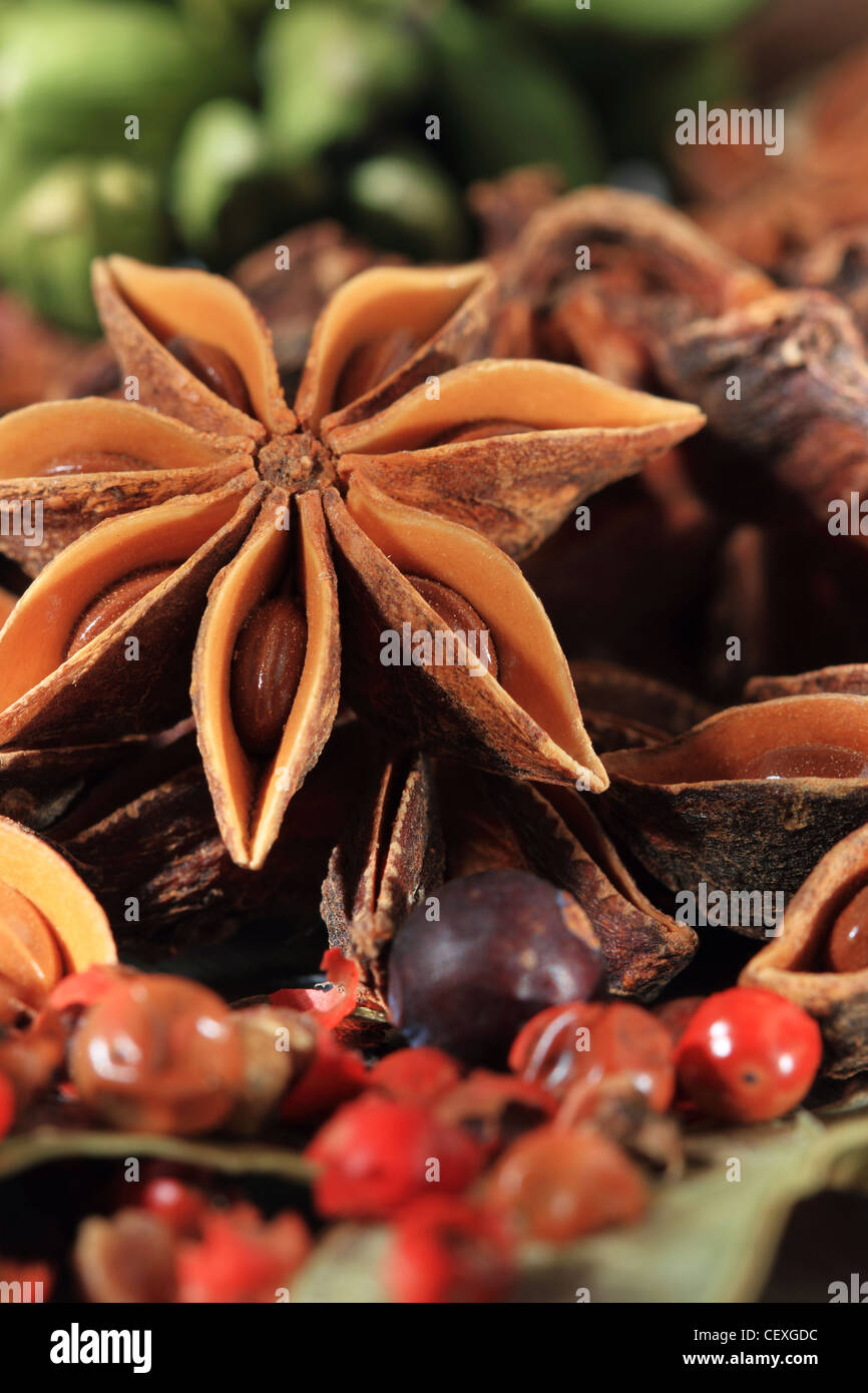 Star anise chilli seeds hi-res stock photography and images - Alamy